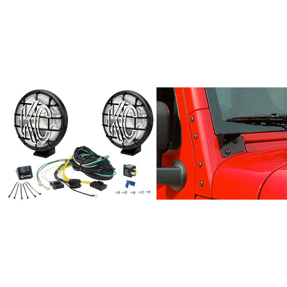 KC HiLiTES 6" Apollo Pro Long Range Lights with Windshield Mount ...