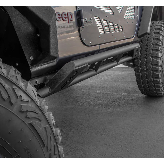 DV8 Offroad SRJL-23 Tubular Rock Sliders with Plated End Caps for 18-20 ...
