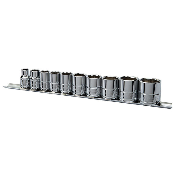 Eastwood 32169 10pc - 3/8 Inch Drive SAE Shallow Socket Set | Quadratec