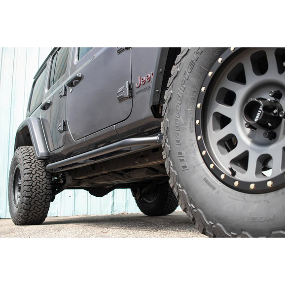 JCR Offroad JLSL-CL2-4D-PC Classic 2 Rock Sliders-Black for 18-21 Jeep ...