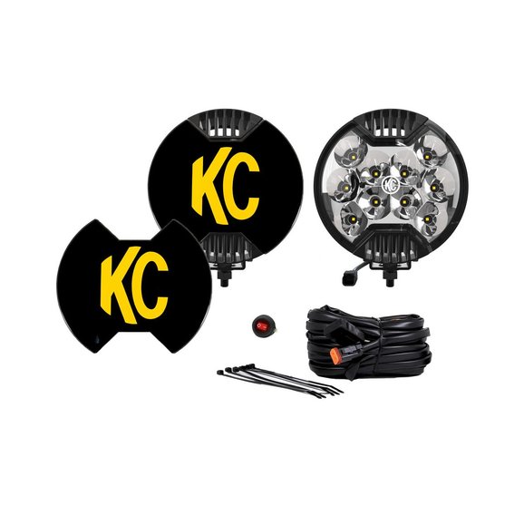 KC HiLiTES 100 SlimLite LED 6" Pair Pack System | Quadratec