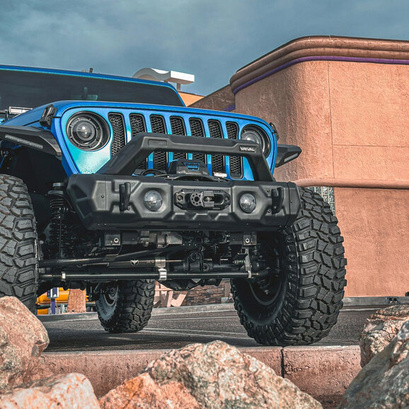 Rival 4x4 Front Modular Stamped Steel Bumper for 07-24 Jeep Wrangler JK, JL & Gladiator JT ...