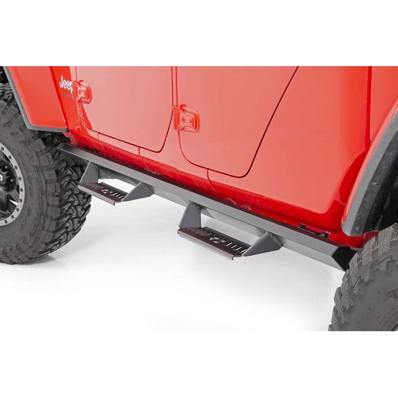 Rough Country Cab-Length AL2 Drop Steps for 20-24 Gladiator JT | Quadratec