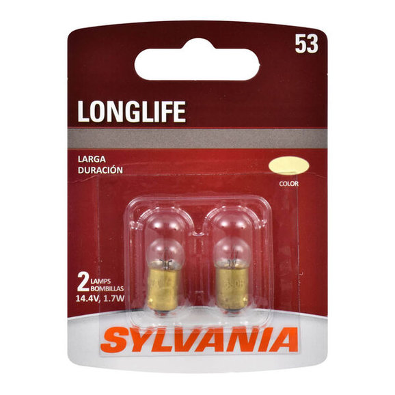 Sylvania 53LL.BP2 #53 Long Life Mini Bulb 2 Pack | Quadratec
