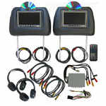 a-1250 all-in-one headrest monitor dual dvd system for 07-10 Jeep ...