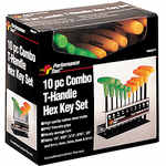 Performance Tool W80277 10 pc SAE & Metric T-Handle Hex Key Set | Quadratec