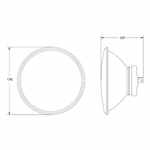 Hella 002395301 Vision Plus 7" Round H4/HB2 Conversion Headlight for 45 ...