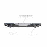 Black Horse Off Road ARB-JG20 Armour Heavy Duty Rear Bumper for 20-24 ...