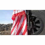 Rox Offroad 3x5' USA Flag Black Flag with Blue Stripe | Quadratec
