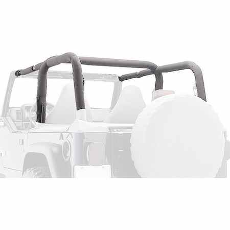 OMIX 13612.15 Roll Bar Cover Kit in Black Denim for 97-02 Jeep Wrangler ...