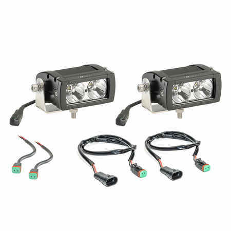 KC HiLiTES 3" C3 LED Flood Lights with Windshield Mount Brackets for 07 ...