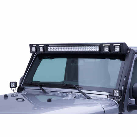 Quake LED QBJ946 Windshield Light Mount Pair for 97-18 Jeep Wrangler TJ ...