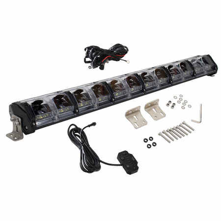 Quadratec J5 LED Light Bar Kit with Windshield Mounting Brackets for 84 ...