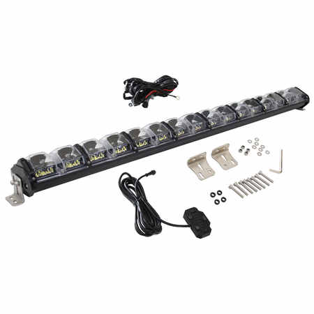 Quadratec J5 LED Light Bar Kit with Windshield Mounting Brackets for 84 ...