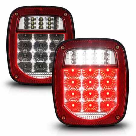 Savvy Off Road SAV-TLB Billet Aluminum LED Tail Lights for 87-06 Jeep ...