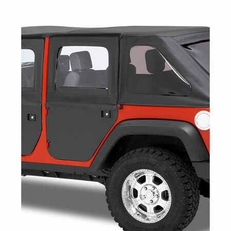 Bestop Rear 2-Piece Fabric Doors for 18-24 Jeep Wrangler JL & Gladiator JT