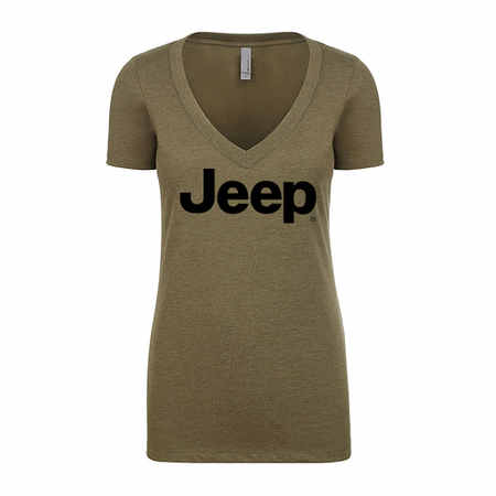 Jeep Clothing Womens American Icon Tee Shirt in Dark Heather | Quadratec