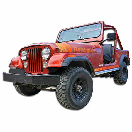 Phoenix Graphix Renegade Vinyl Hood Graphics Kit for 83-84 Jeep CJ7 ...