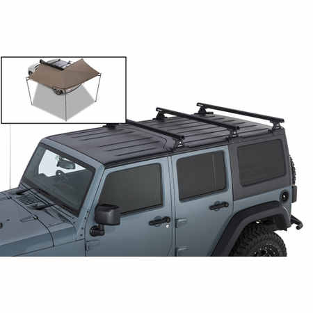 Rhino-Rack Vortex 2-Bar Backbone Roof Rack for 07-18 Jeep Wrangler ...