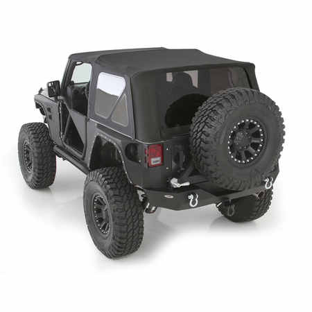 Smittybilt Replacement Soft Top with Tinted Windows in Black Diamond ...