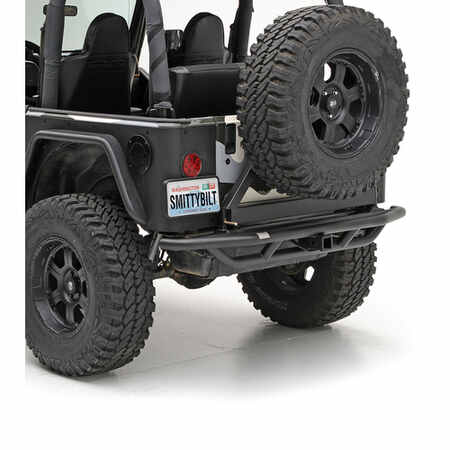 Smittybilt SRC Rear Bumper with Tire Carrier for 87-06 Jeep Wrangler YJ ...
