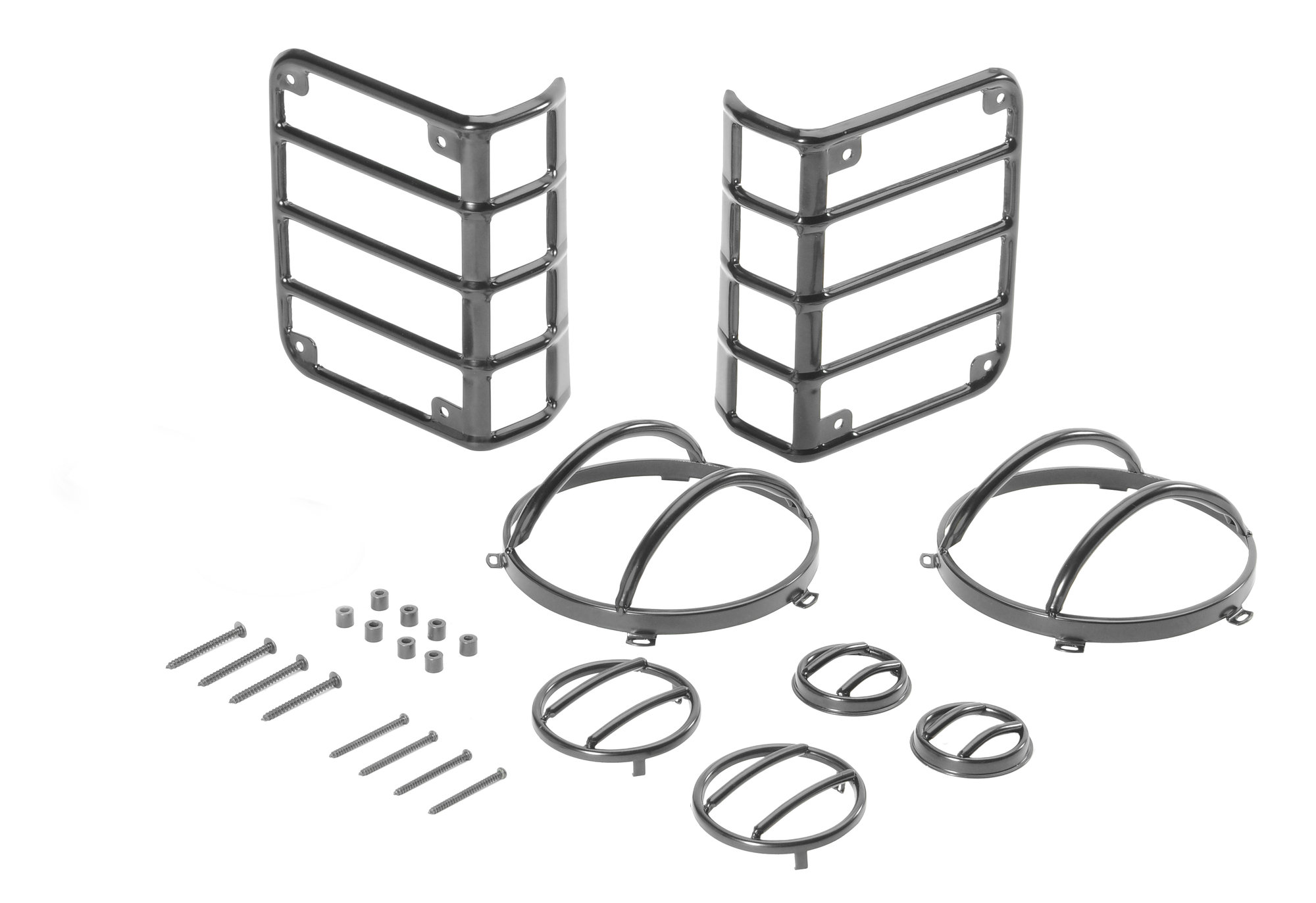 Rugged Ridge 8 Piece Euro Guard Light Kit for 07-18 Jeep Wrangler JK ...