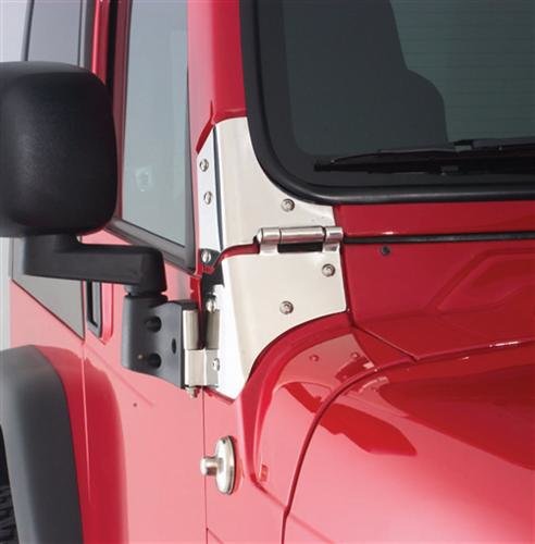 Smittybilt 7493 SMI Stainless Steel Windshield Hinges for 97-06 Jeep ...