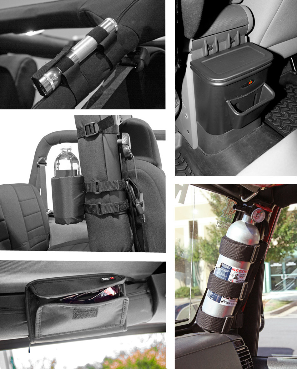 Rugged Ridge 12496.15 5 Piece Interior Storage Kit in Black for 07-10 ...