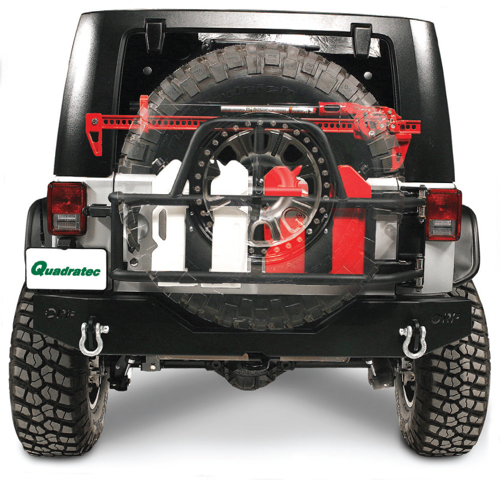 OR-FAB Swing-A-Way Tire with RotopaX Container Carrier for 07-17 Jeep ...