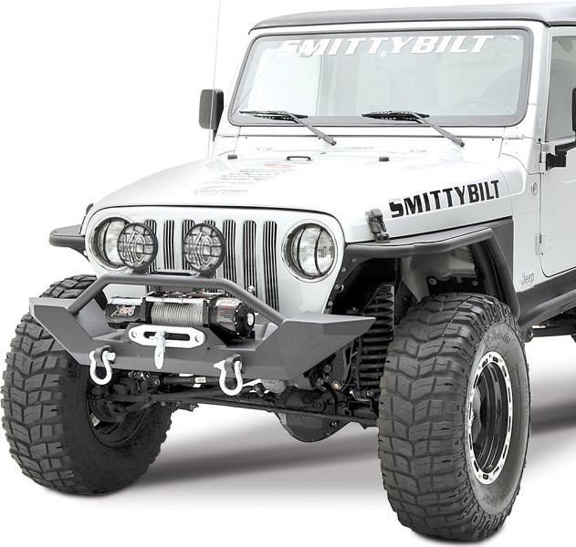 Smittybilt N 87-95 YJ Front XRC Bumper with KC HiLites 6" Apollo Pro ...