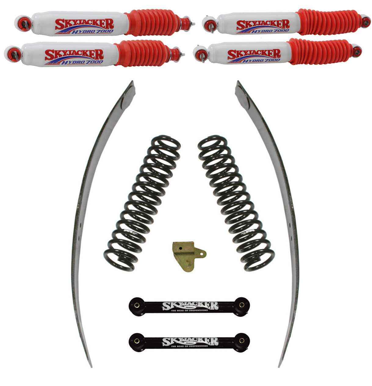 Skyjacker 3" Standard Lift Kit with Rear Add-A-Leaf & Hydro Shocks for ...