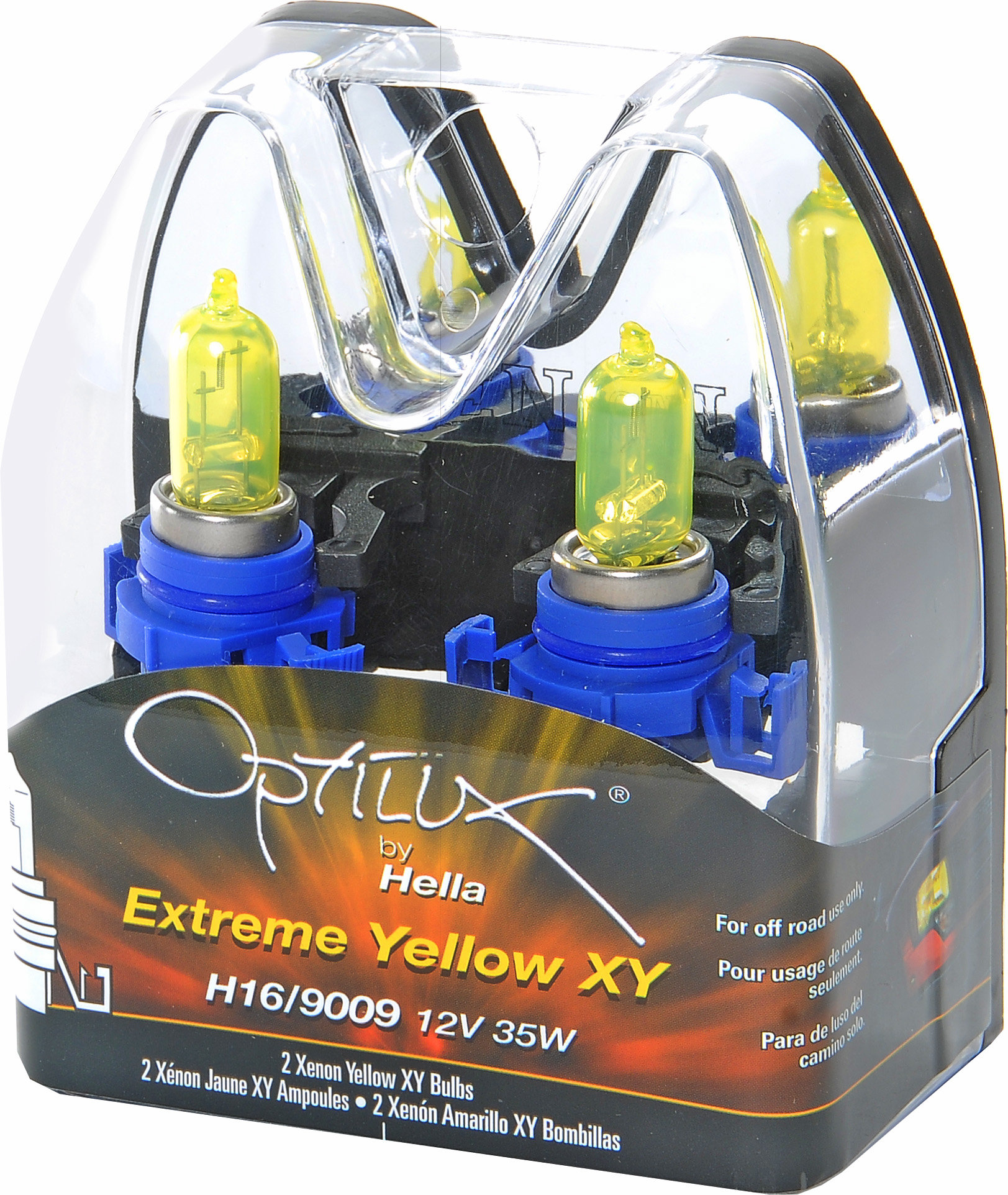 Hella H71071302 Optilux by Extreme Yellow XY Bulbs H16 | Quadratec