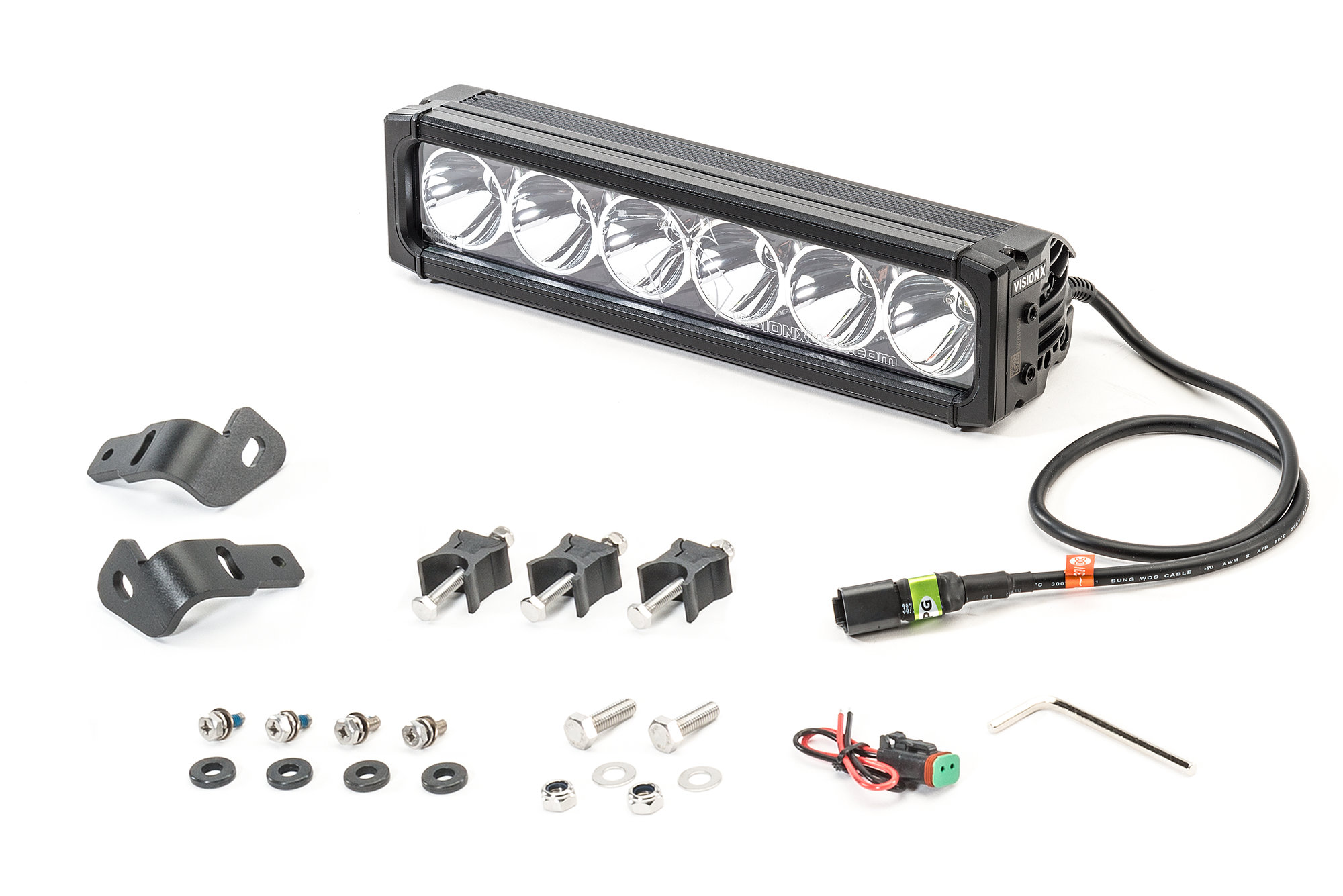 Vision X 9889399 12" Xmitter Prime Iris 6 LED Light Bar for Tilted Outer Optics For Mixed Beam ...