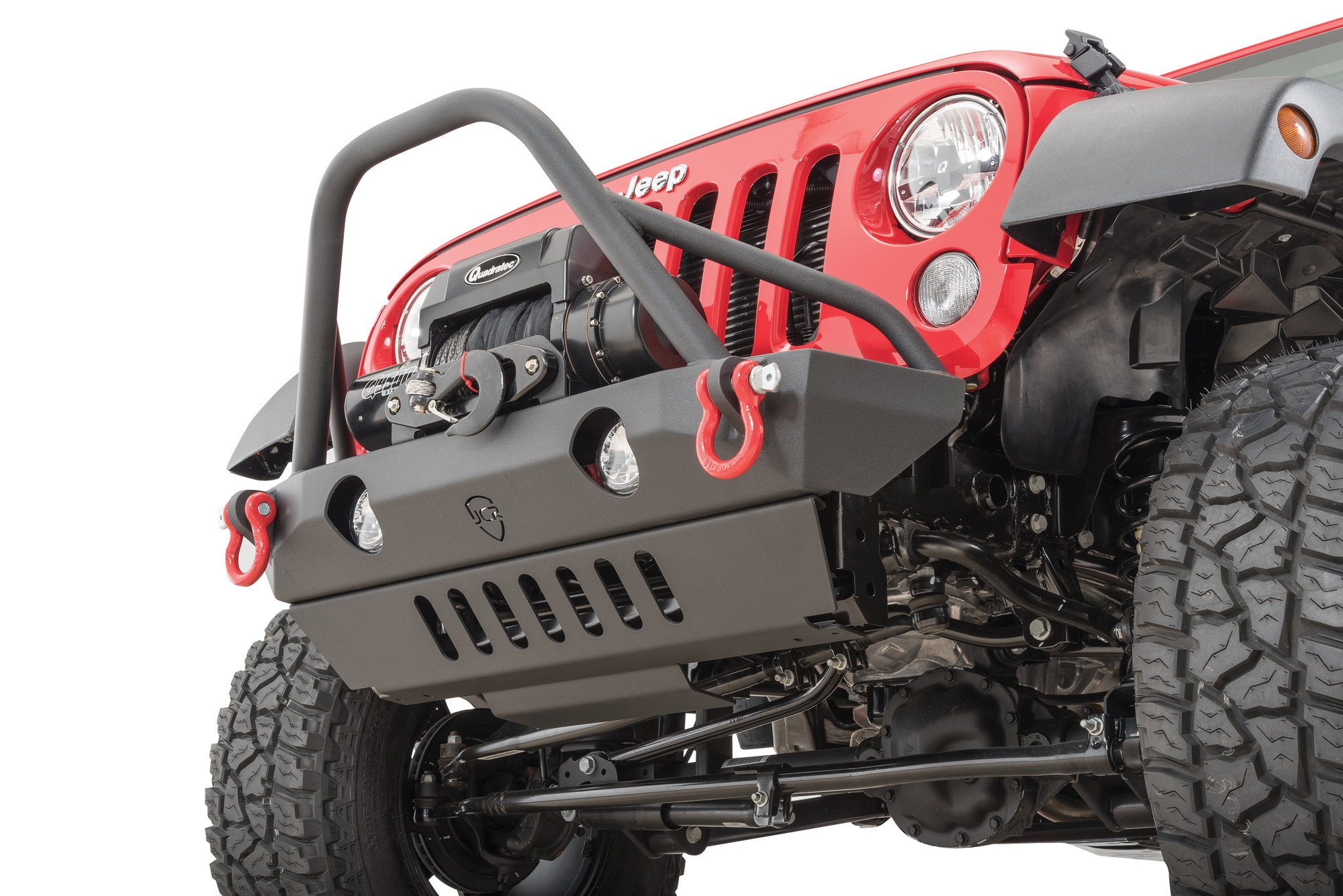 JCR Offroad Dagger Front Winch Bumper with Pre Runner for 07-18 Jeep ...