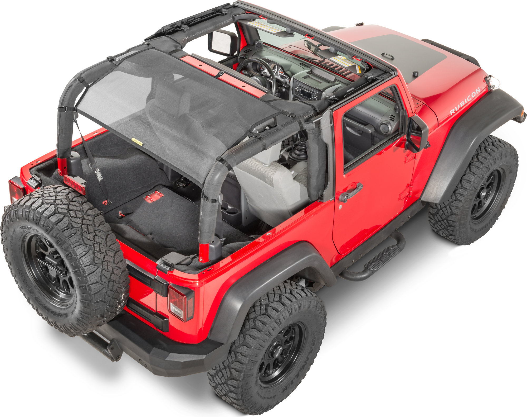 Dirtydog 4X4 Rear Sun Screen for 07-18 Jeep Wrangler JK 2 Door | Quadratec