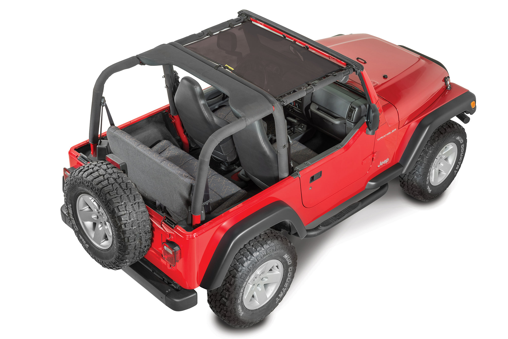 Dirtydog 4X4 Front Sun Screen for 97-02 Jeep Wrangler TJ | Quadratec