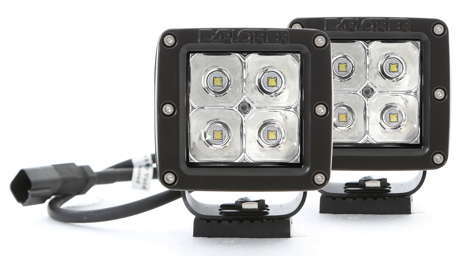 Pro Comp Explorer 2X2 5 Watt LED Sport Light Pair Pack in Flood Beam ...
