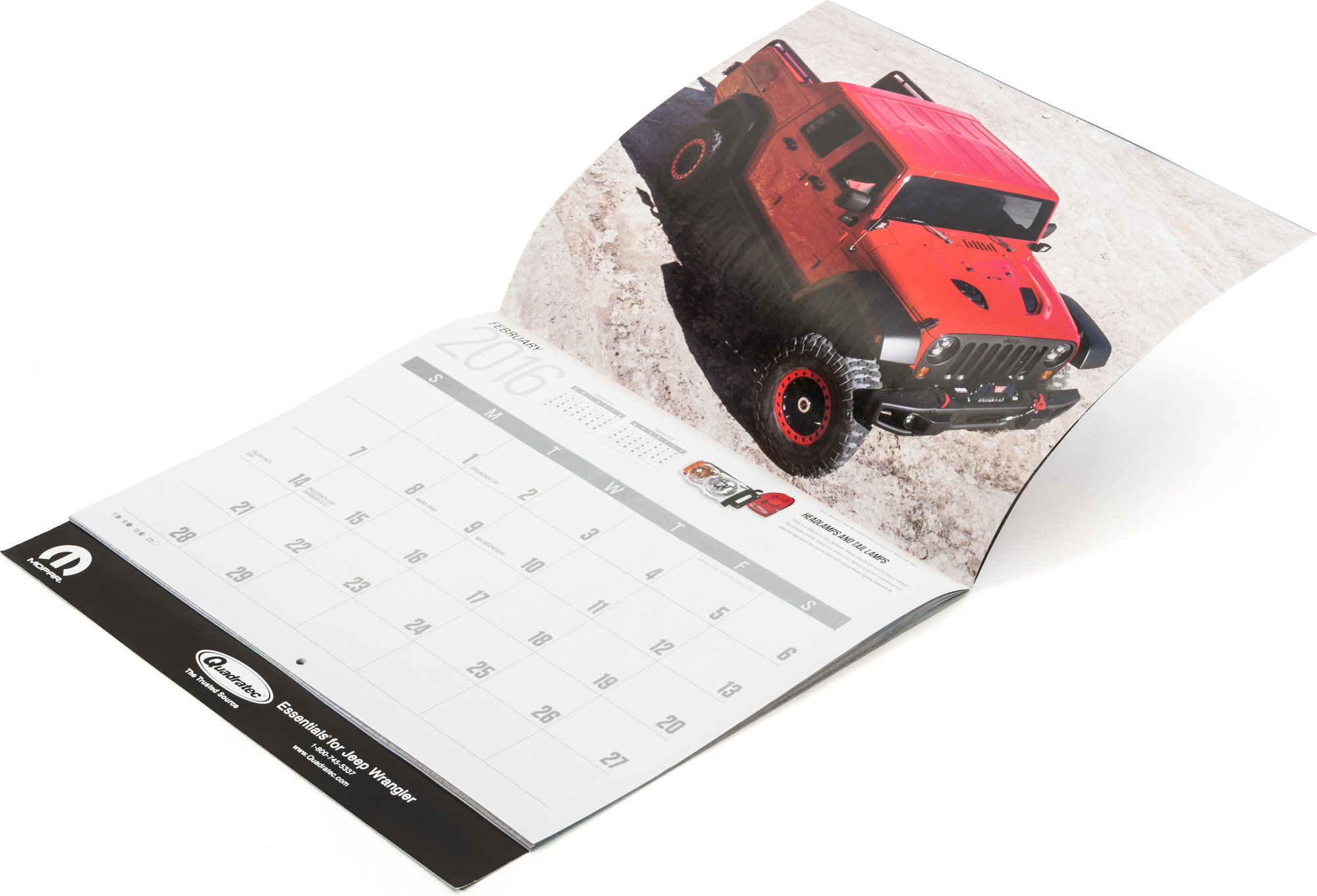 Mopar 2016TRAIL 2016 Quadratec Jeep Calendar | Quadratec