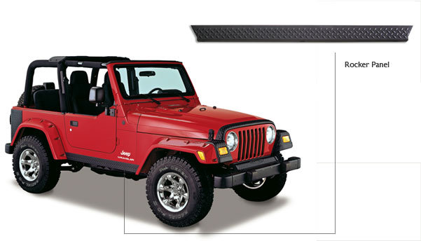 Bushwacker 14002 TrailArmor Rocker Panels for 97-06 Jeep Wrangler TJ ...