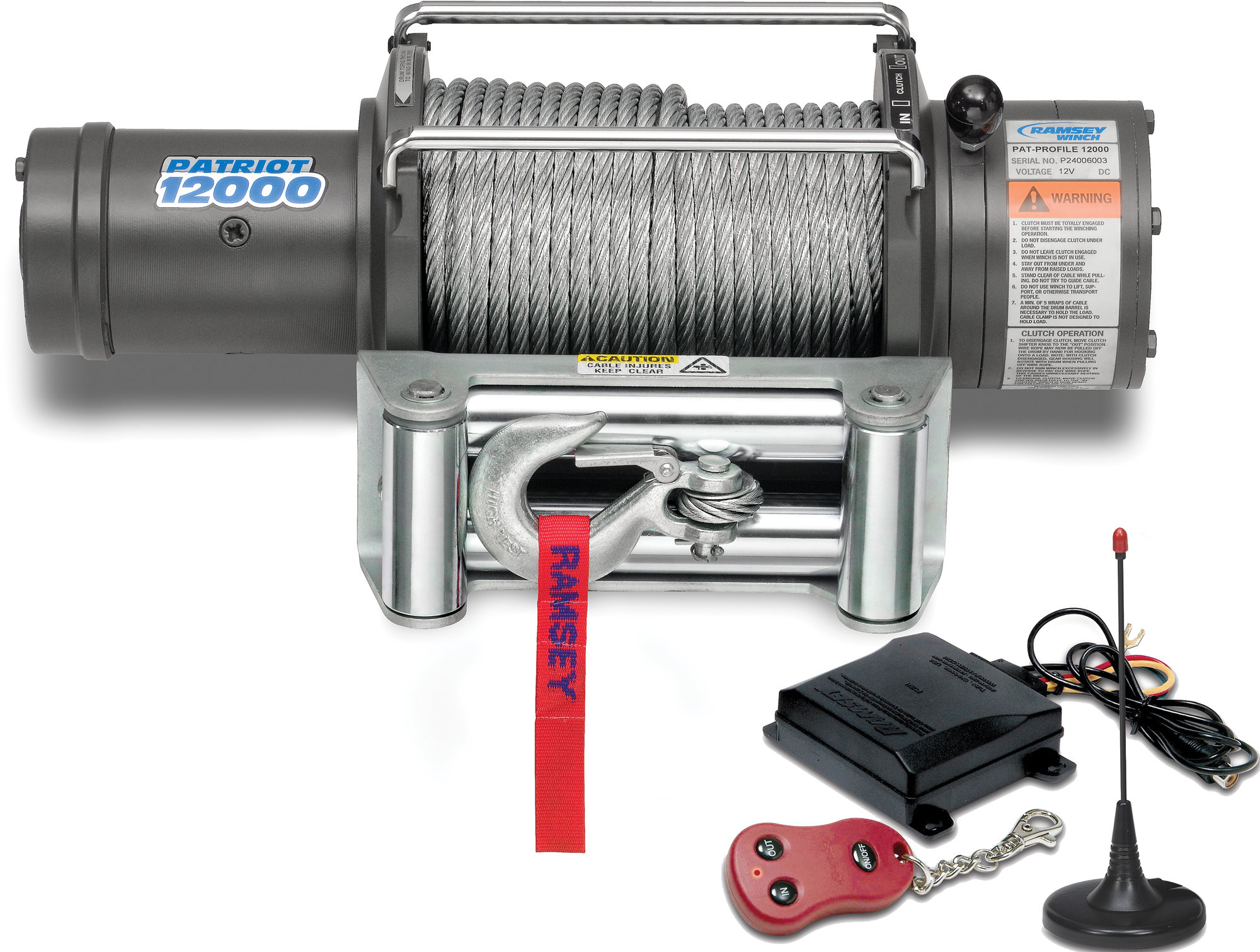 Ramsey 109196 Patriot Profile 12000 Winch with Wireless Remote | Quadratec
