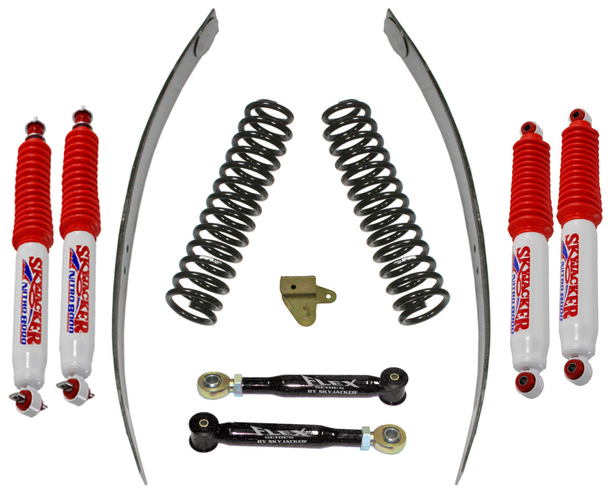 Skyjacker 3" Value Flex Add A Leaf Lift Kit with Nitro Shocks for 84-01 ...