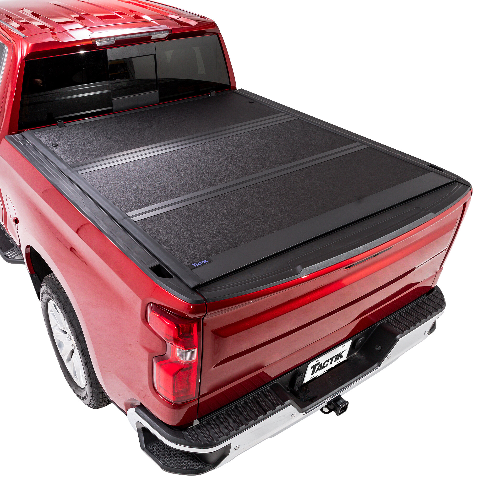 TACTIK Low Profile Tri-Fold Hard Panel Truck Bed Tonneau Cover for 04 ...