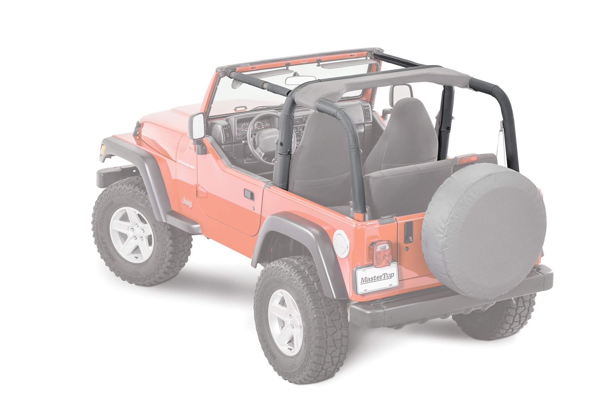 MasterTop 12204215 Sport Bar Covers for 97-02 Jeep Wrangler TJ | Quadratec
