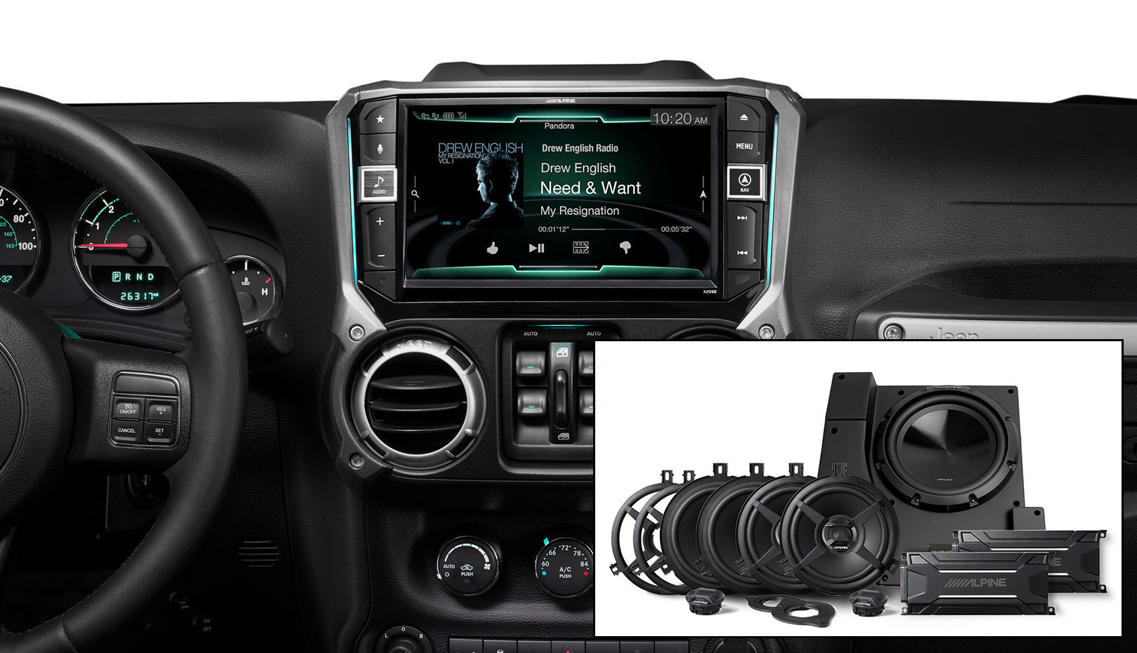 Alpine i209-WRA 9" In Dash Restyle System with Alpine PSS-22WRA ...