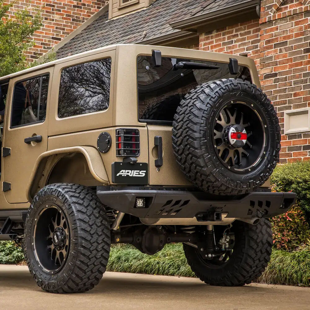 Aries TrailChaser Rear Aluminum Bumper for 07-23 Jeep Wrangler JK & JL ...