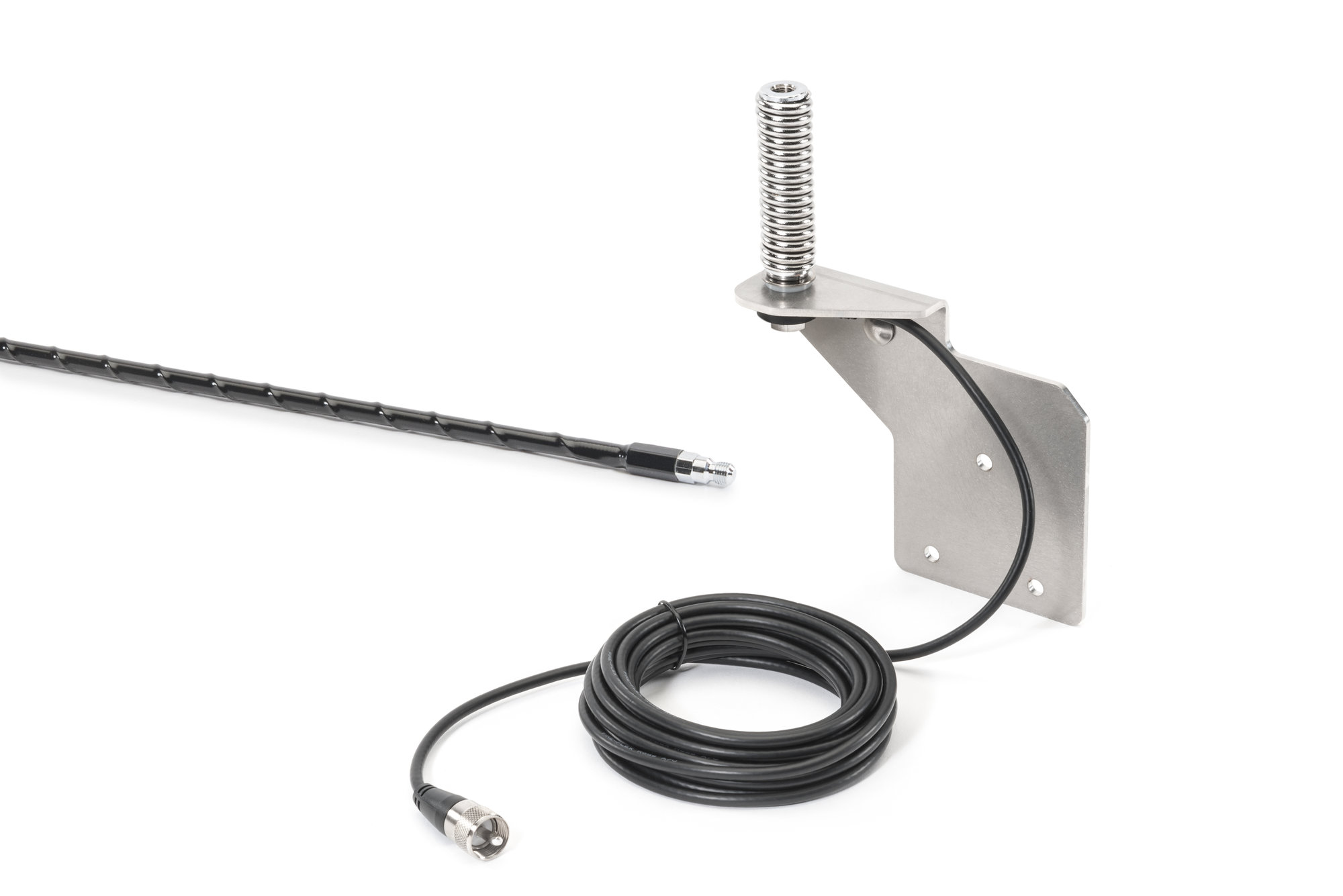 Quadratec Stainless Steel CB Antenna Mount with CB Antenna for 76-06 ...
