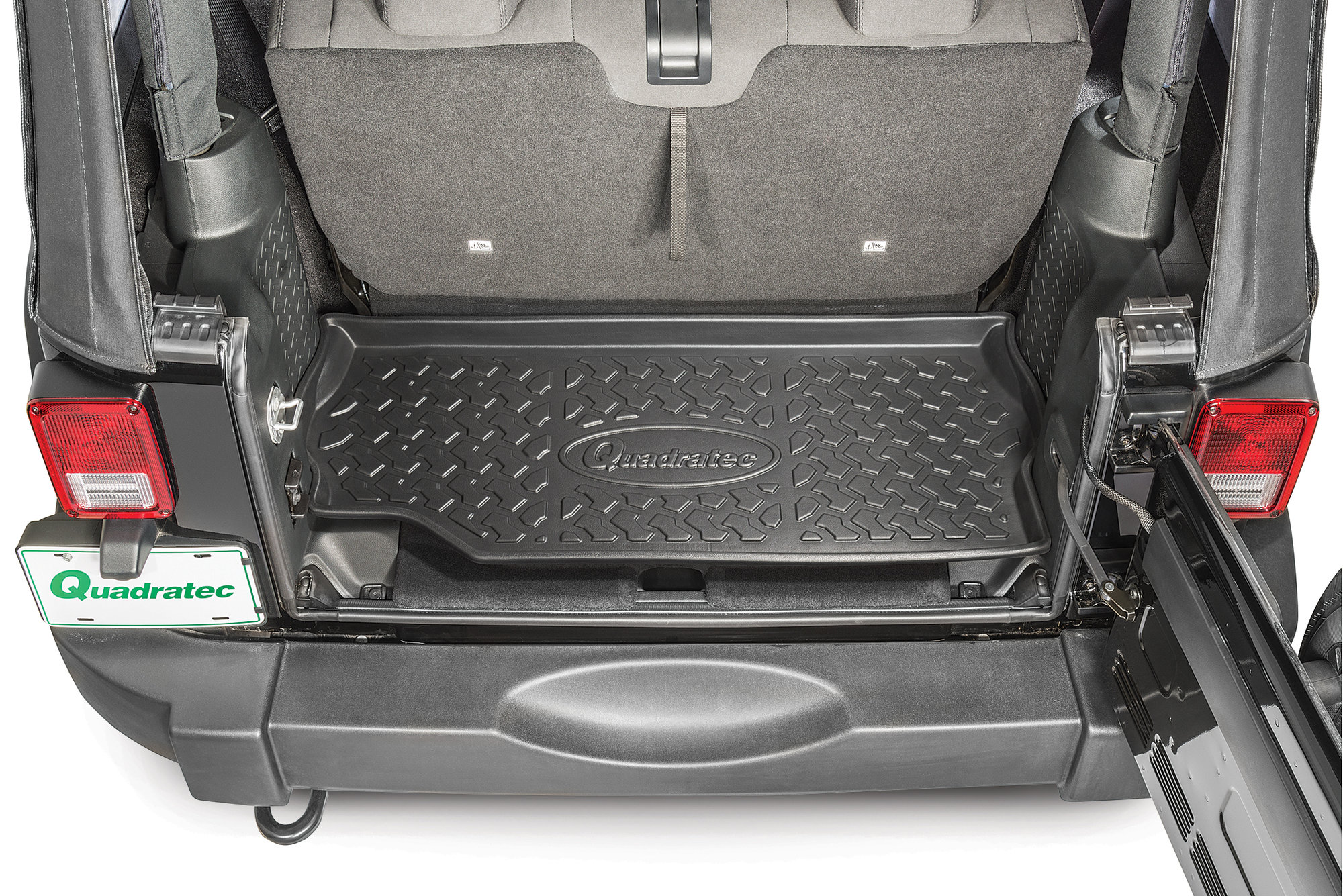 Smittybilt Tailgate Table with Quadratec Rear Cargo Liner for 07-18 ...