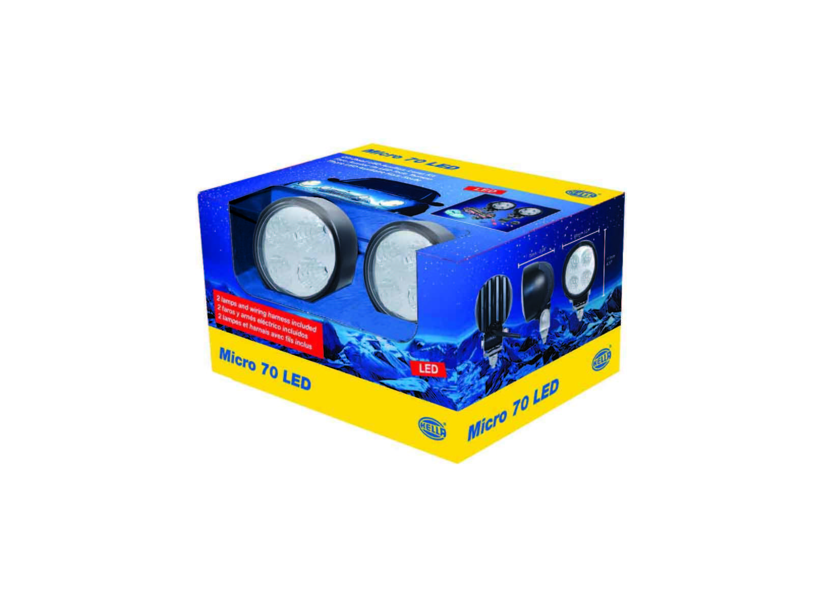 Hella H15176201 Micro 70 LED Driving Light Kit | Quadratec