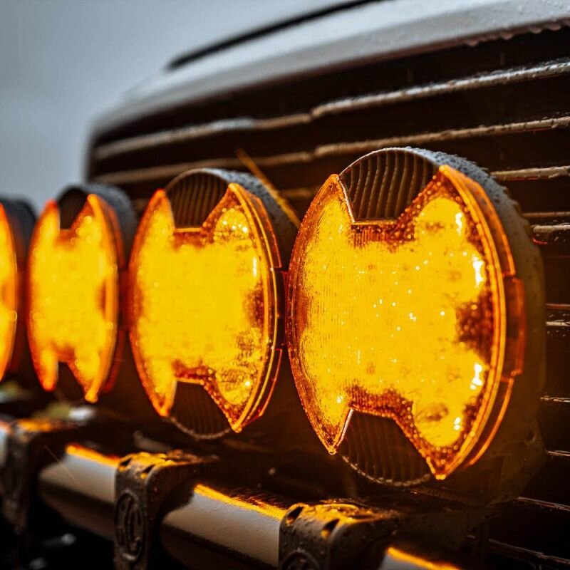 KC HiLiTES SlimLite®️ 8" LED Light Covers SAE Driving | Quadratec