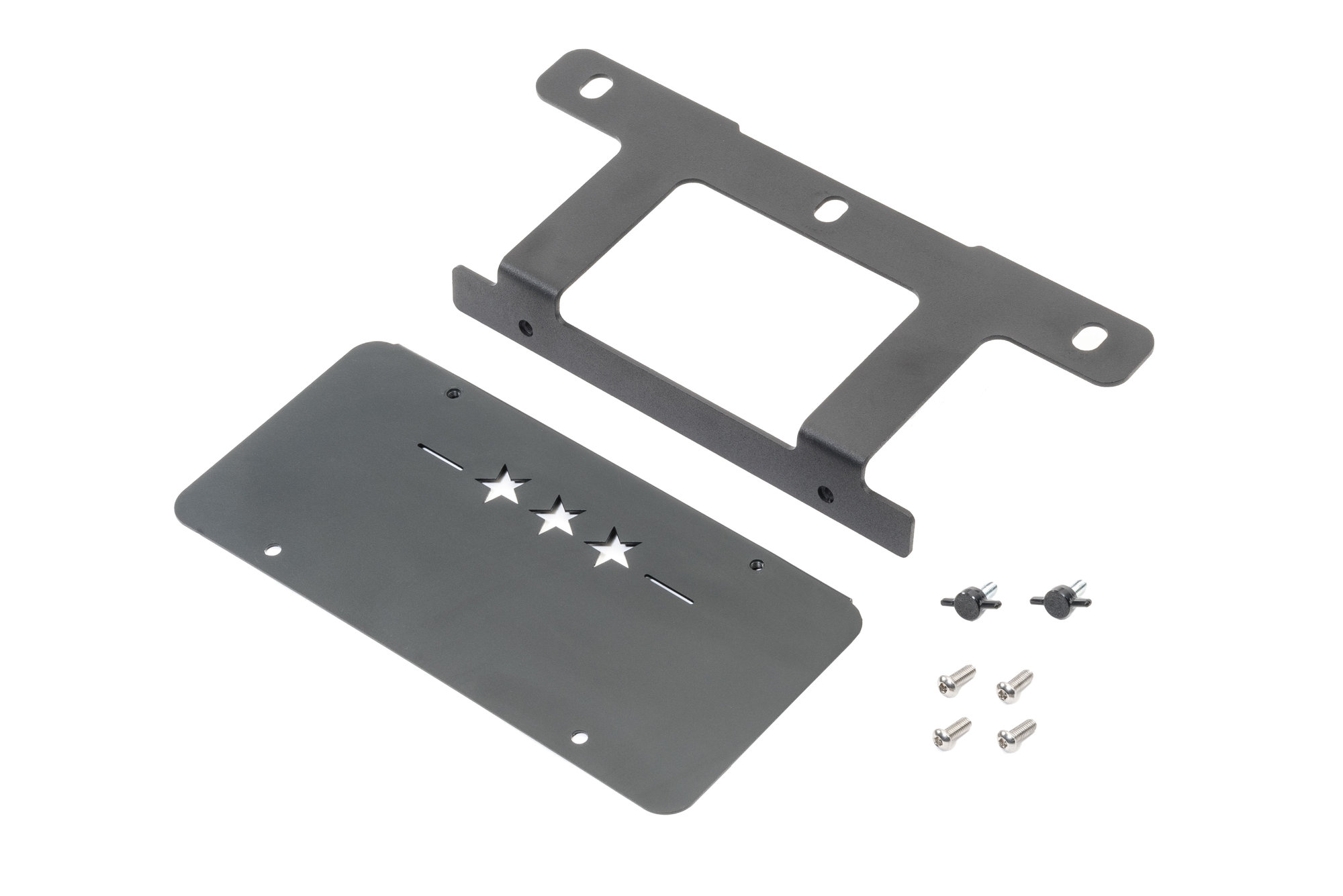 Maximus-3 Front License Plate Mounting Brackets for 13-18 Jeep Wrangler ...